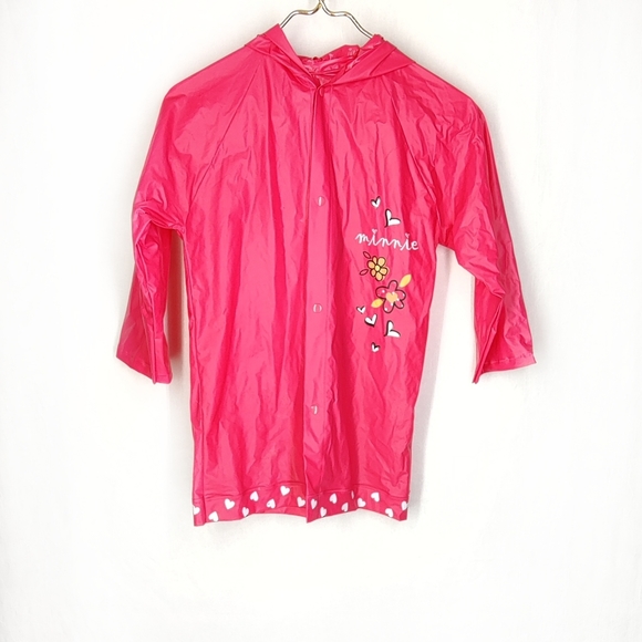 Disney | Jackets & Coats | Disney Minnie Mouse Raincoat Size Large Pink ...